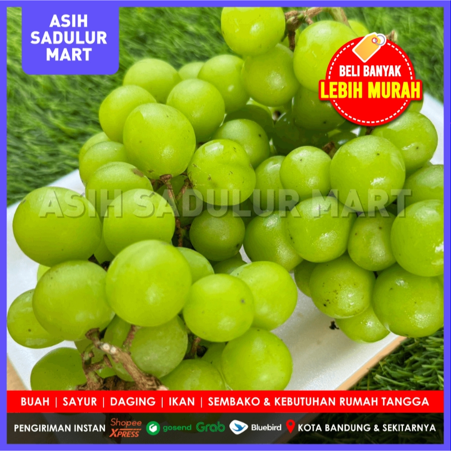 Jual Anggur Muscat Hijau Segar Manis 500gr Promo Murah | Asih Sadulur ...