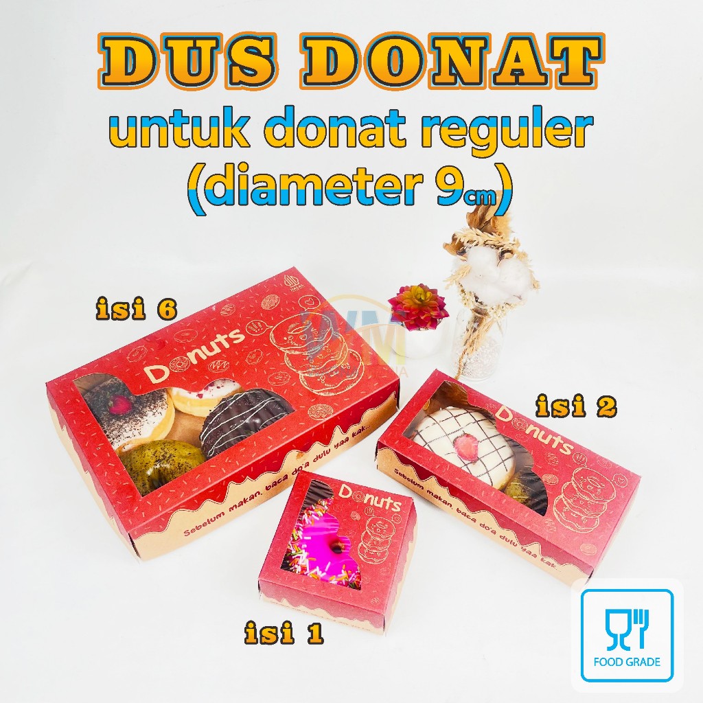 Jual Box Donat Viral Isi 6 27×18×5 Motif / Isi 3 27x10 – Dus Donat ...