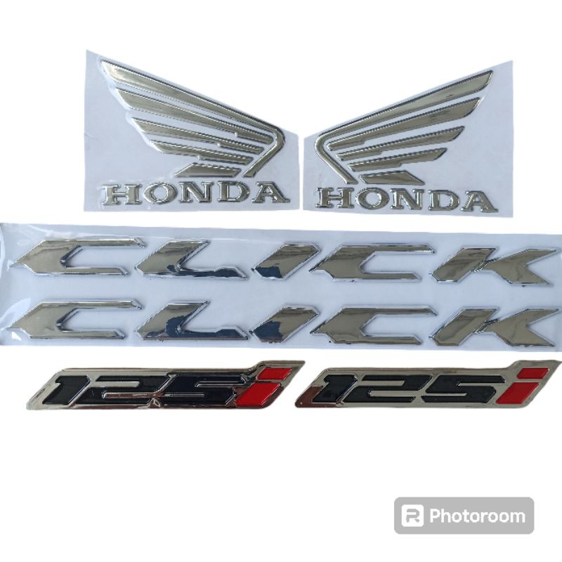 Jual EMBLEM LOGO CLICK 125i SET WINGS HONDA CLICK SET 125i WING HONDA ...