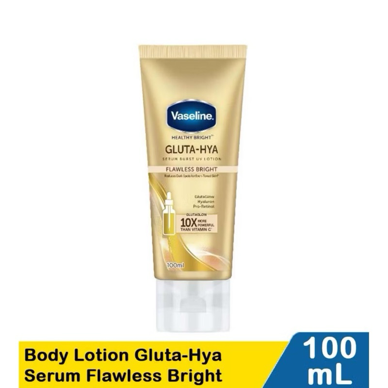 Jual Vaseline Body Lotion Gluta Hya Serum Flawless Bright 100ML | Shopee Indonesia