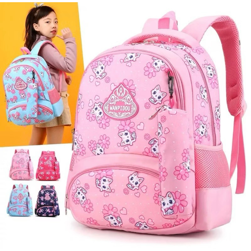 Jual ARB - Tas Ransel Anak Sekolah Perempuan Tk Sd Smp Motif Wanpidou tas sekolah import ...