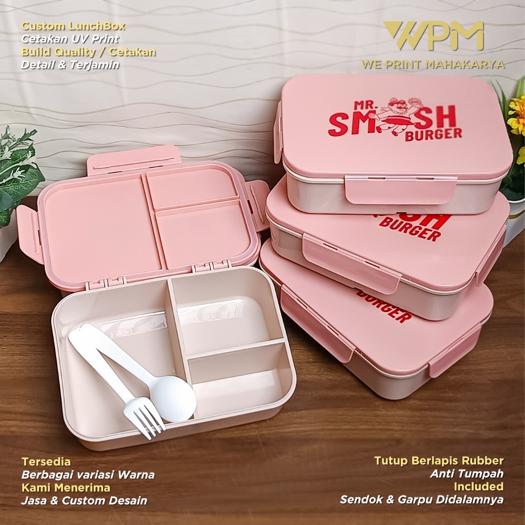 Jual LUNCH BOX CUSTOM / KOTAK BEKAL ANAK CUSTOM / LUNCH BOX 3 SEKAT ...