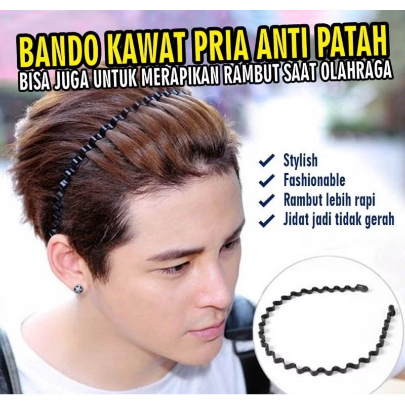 Jual MENS HAIR BAND // BANDO COWO (besi) | Shopee Indonesia
