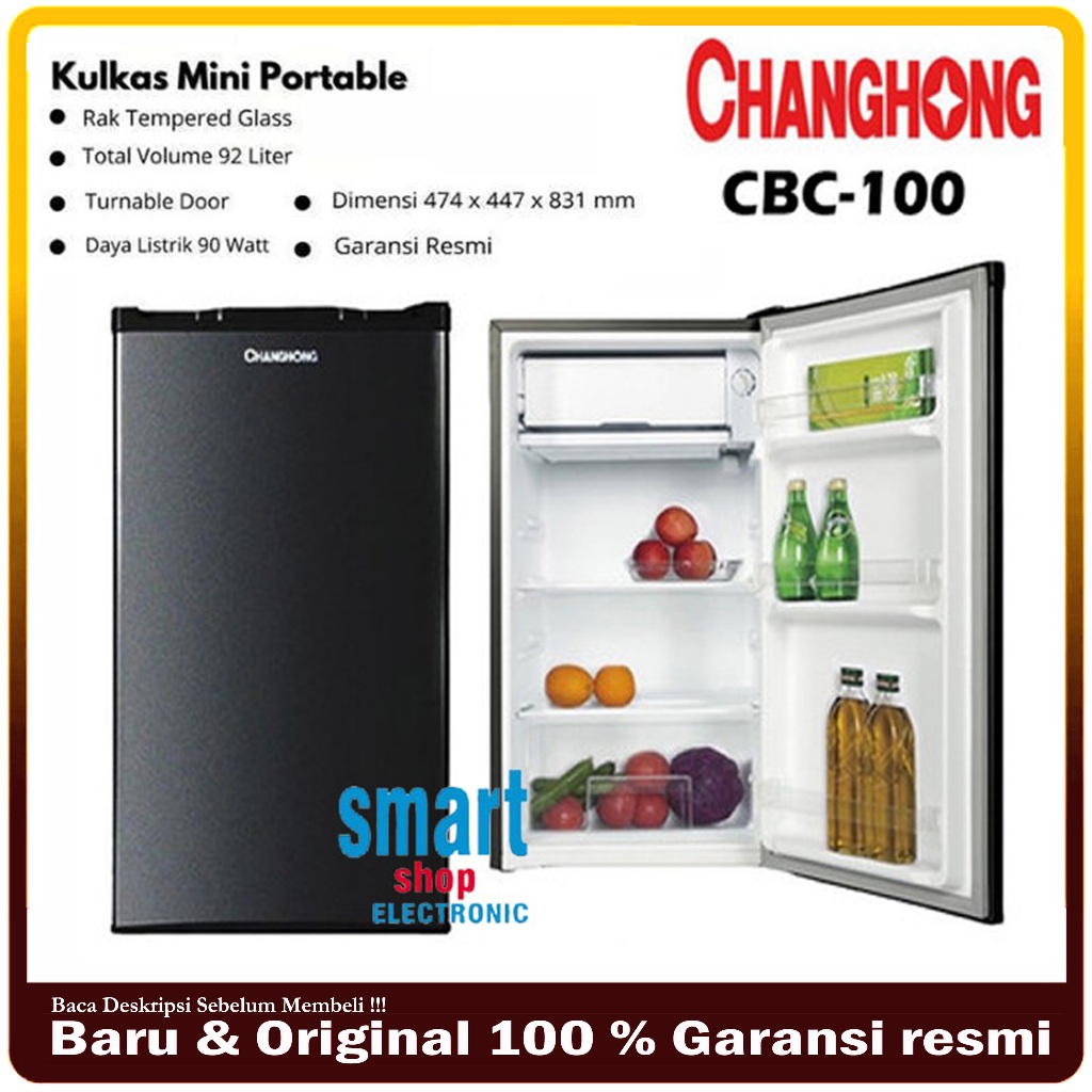 Jual Kulkas CHANGHONG CBC-100 / Changhong Kulkas 1 pintu Refrigerator – CBC 100 Black | Shopee ...