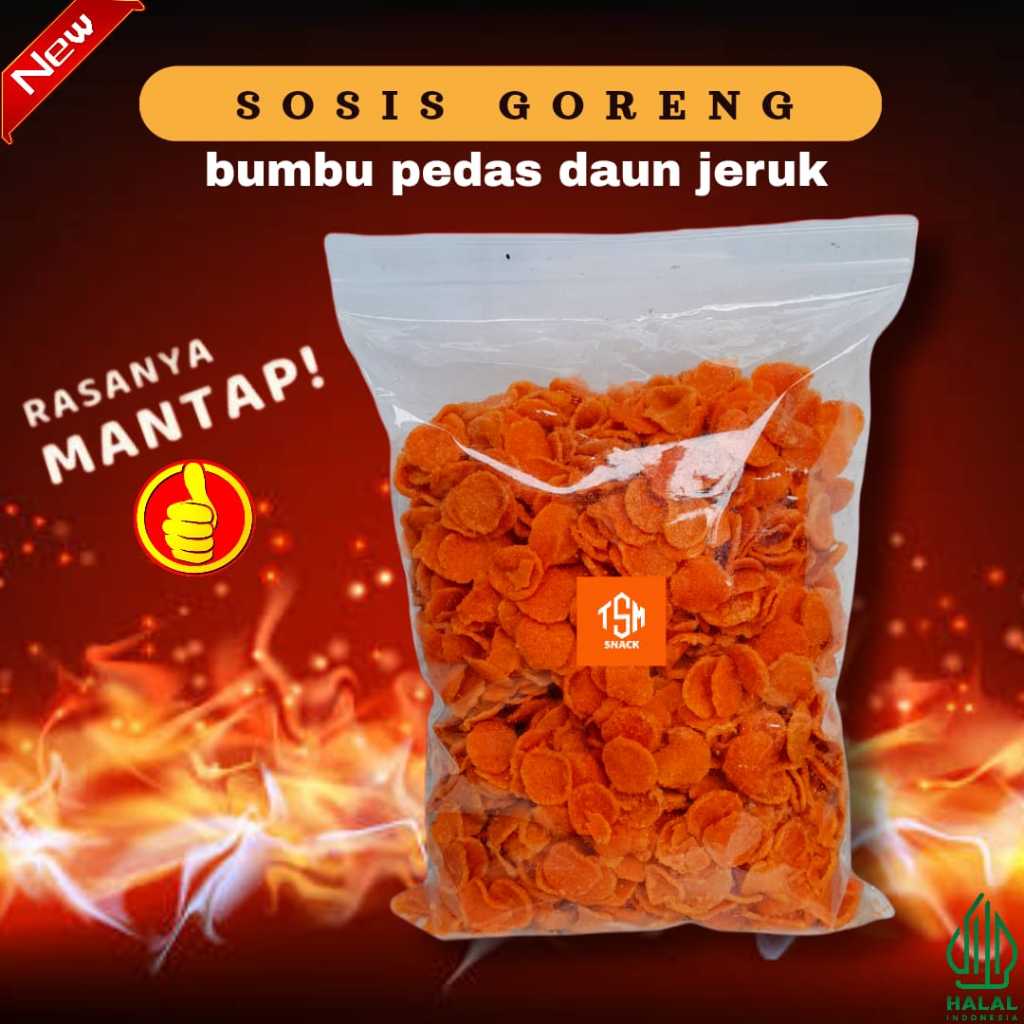Jual Sosis Goreng 1 Kg - Sosreng Bumbu Special Gurih Daun Jeruk Kriuk ...