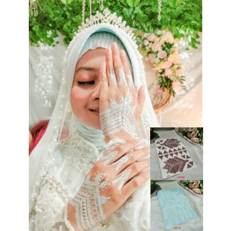 Jual Hena Tempel Putih (Instan)/Hena Tatto Pengantin Temporer | Shopee ...