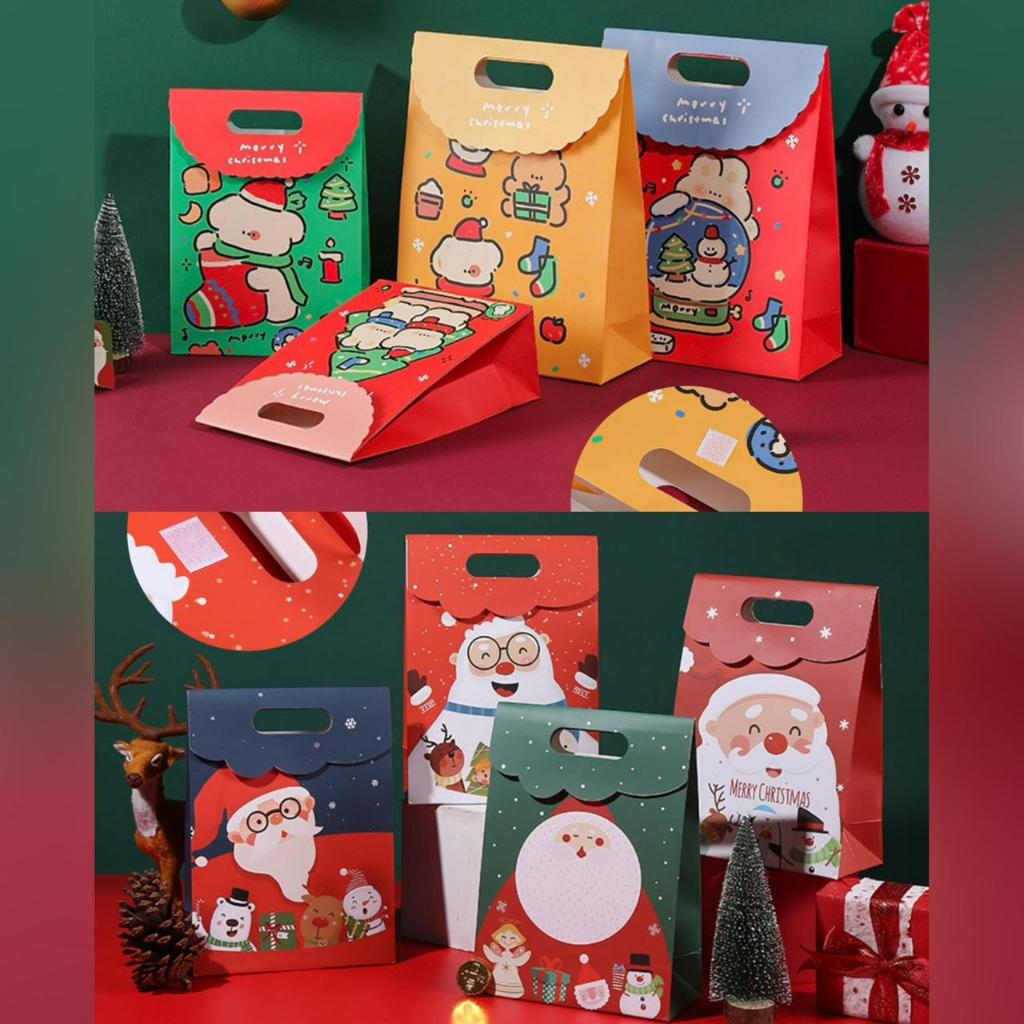Jual Paper Bag Natal Ada Tutup / Paperbag Christmas / Goodie Bag Natal ...
