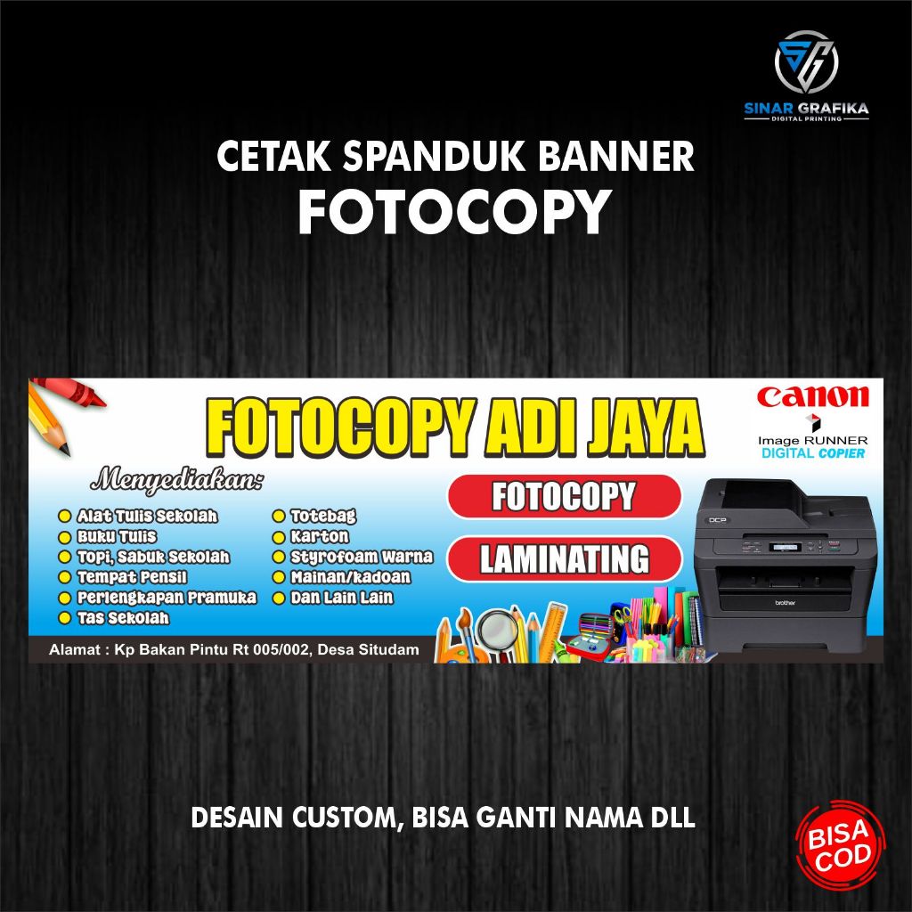 Jual Spanduk Fotocopy, Banner Percetakan, Ukuran & Desain bisa Custom | Shopee Indonesia