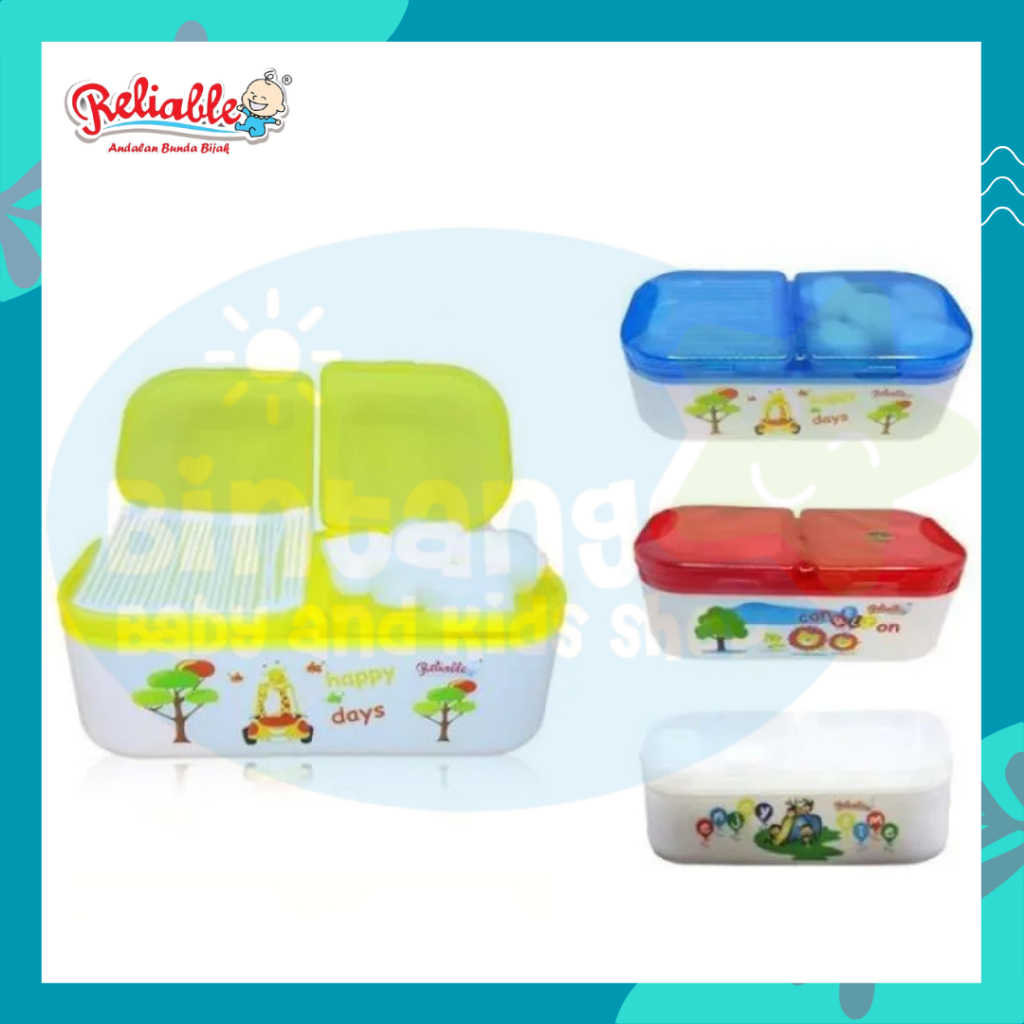 Jual Reliable - Tempat Bedak Double Susun | FREE Cutton Ball & Cutton ...