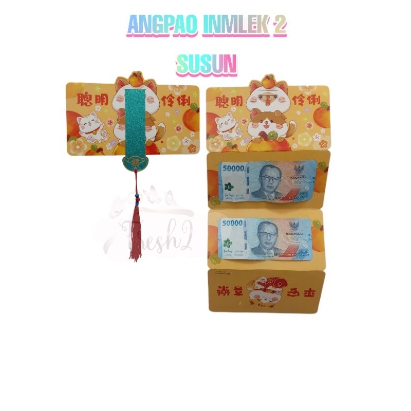 Jual 4 varian angpao imlek 2 susun murah meriah / angpao imlek unik ...