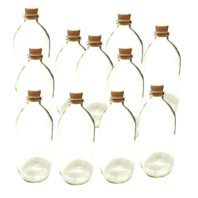 Jual Botol Kaca Infus 500Ml tutup KAYU ( wadah jamu.jus dll ) | Shopee ...