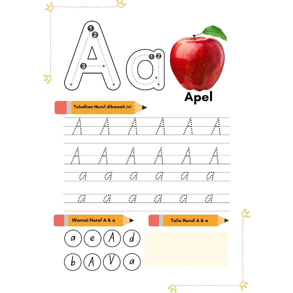 Jual Hard Copy Worksheet Alphabet Untuk Anak Usia 4+ | Shopee Indonesia