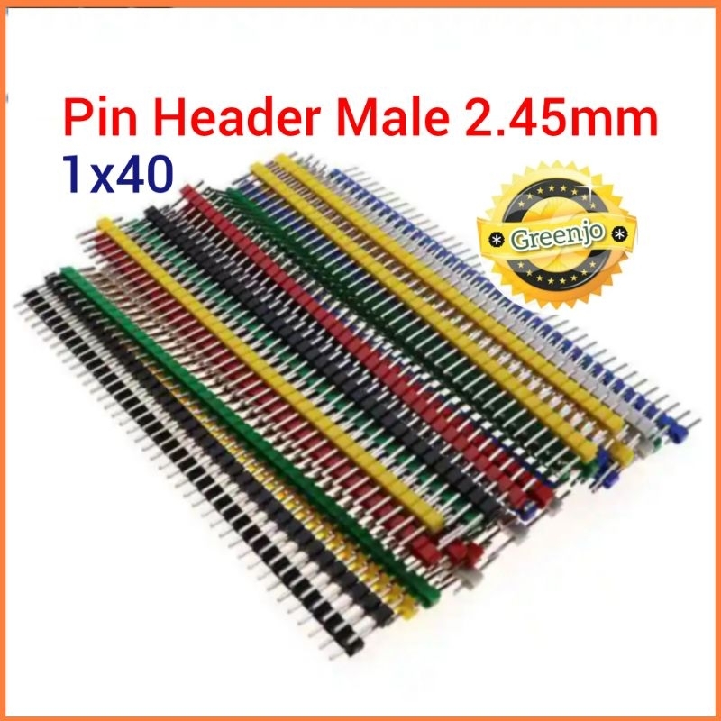 Jual Pin Header 2.54mm Male 1x40 Pin Connector PCB pin Hider (1 Strip ...