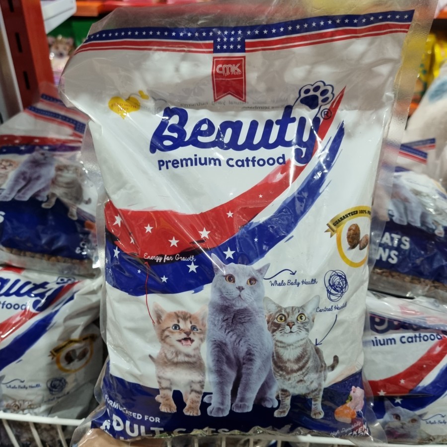Jual Beauty Cat Adult & Kitten 1kg-Makanan Kucing Beauty all stages 1kg ...