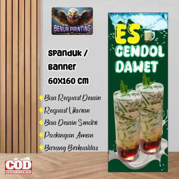 Jual Spanduk Banner 60X160 Cm Semtik (Es Cendol Dawet) Bisa Request ...