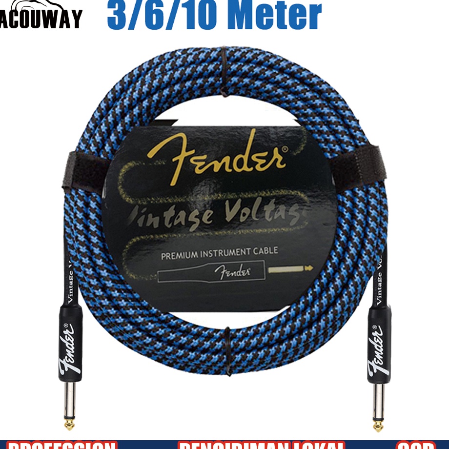 Jual Baru Berkualitas Kabel Jack Fender 3 Meter 6 Meter Vintage ...