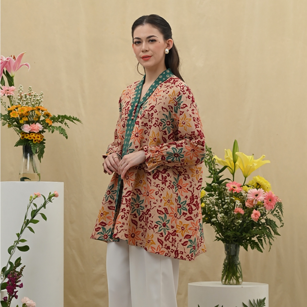 Jual NONA RARA - Alesha Dobi T3387, Baju kerja blouse batik wanita ...