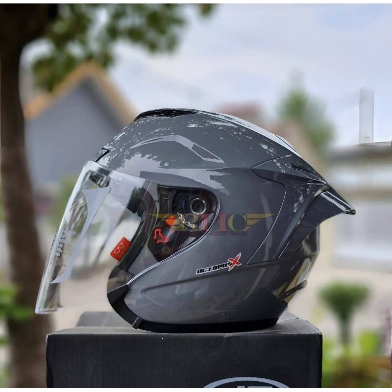 Jual helm sev octopusX helm halface solid terbaru | Shopee Indonesia