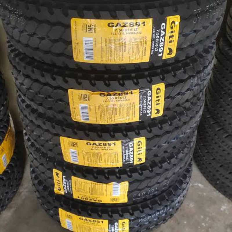 Jual ban truck 7.50 r16 Giti Gaz891 ban kawat 7.50-16 14ply berikut Ban Dalam dan Ban Perut ...