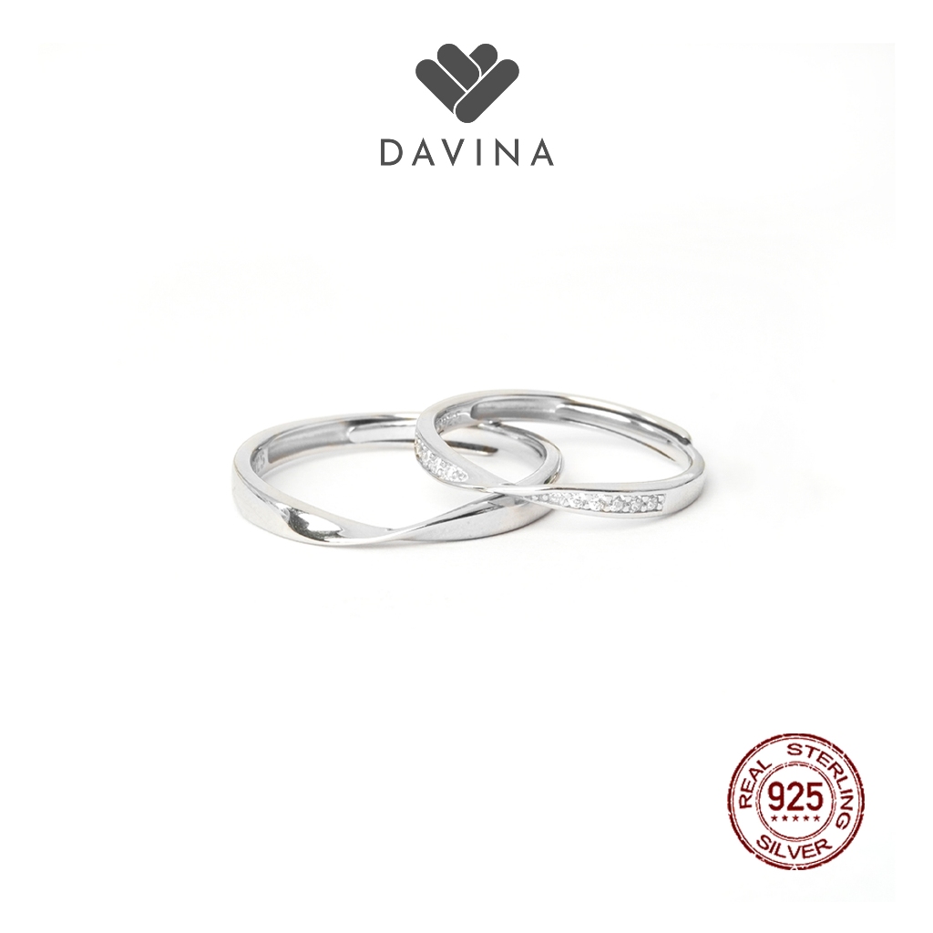 Jual DAVINA Couple Alex Alexa Rings Sterling Silver 925 - Cincin ...