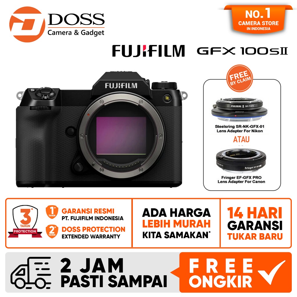 Jual Fujifilm GFX100S II Body Only Fuji GFX100SII GFX 100S Mark II Medium Format | Shopee Indonesia