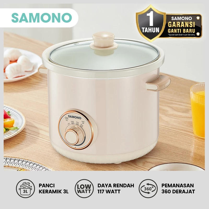 Jual SAMONO Slow Coocker SW-SC3L Panci Pembuat MPASI Bayi Food Grade ...