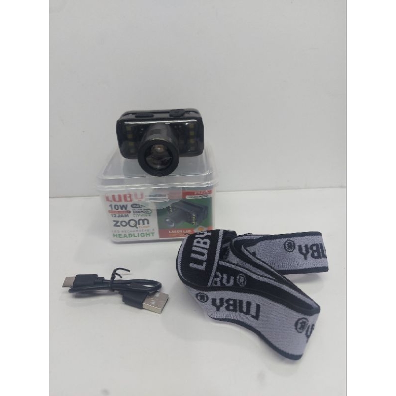 Jual Senter Kepala Mini Zoom Cahaya Putih Laser Led 5 Mode Cahaya Tahan ...
