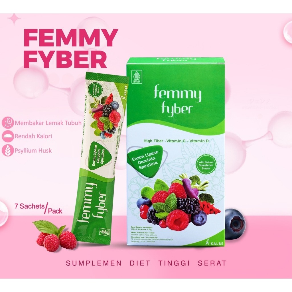 Jual FEMMY FIBER MINUMAN DIET FIBER 1BOX ISI 7SACHET | Shopee Indonesia