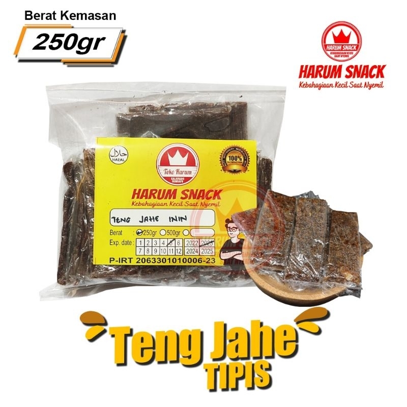 Jual TENG TENG JAHE TIPIS 250 Gram [Harum Snack Official] SNACK KILOAN ...