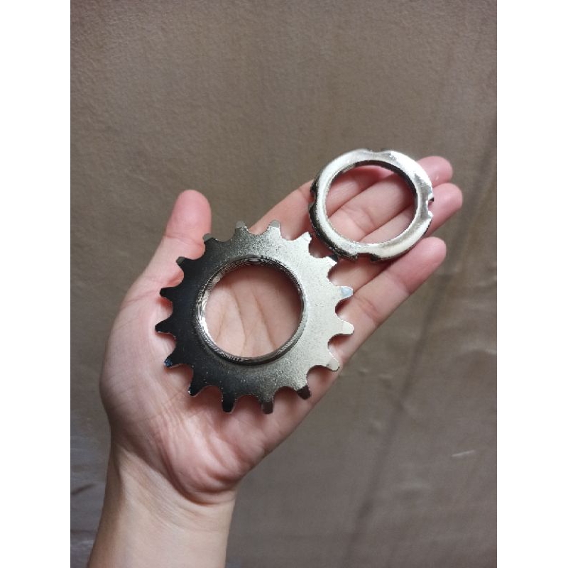 Jual Cog / Gear Doltrap Steel + Lock Ring Fixed gear Steel Chrome OXO ...