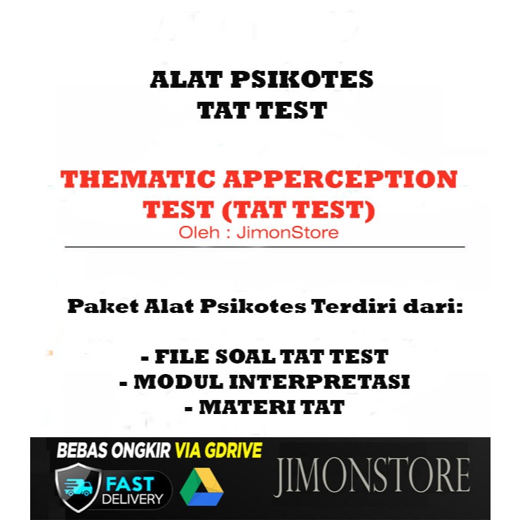 Jual Alat Tes Psikotes TAT - Thematic Apperception Test Interpretasi ...