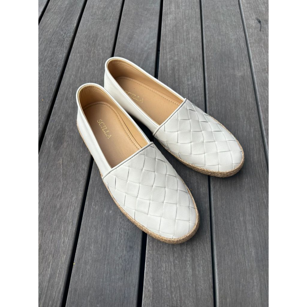 Jual Scilla Colette Espadrilles Vanilla Genuine Leather | Shopee Indonesia