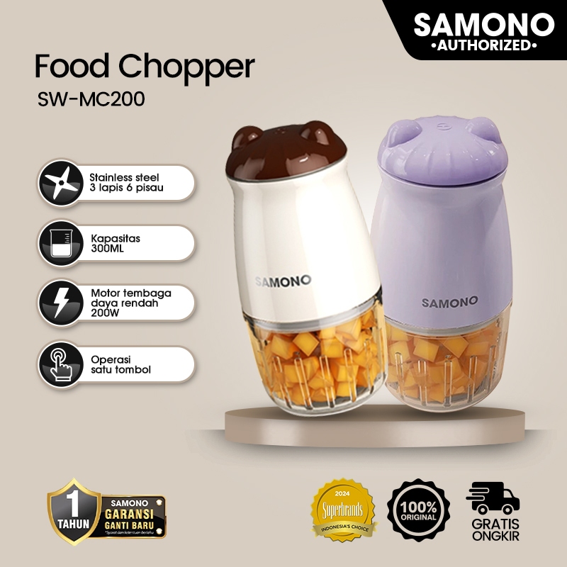 Jual SW-MC200 Food Processor Food Chopper 300ml Mesin Penghalus Daging ...