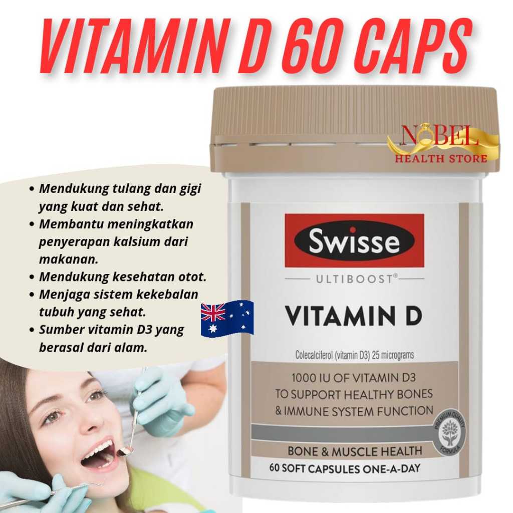 Jual Swisse Vitamin D 60 Capsules | Shopee Indonesia