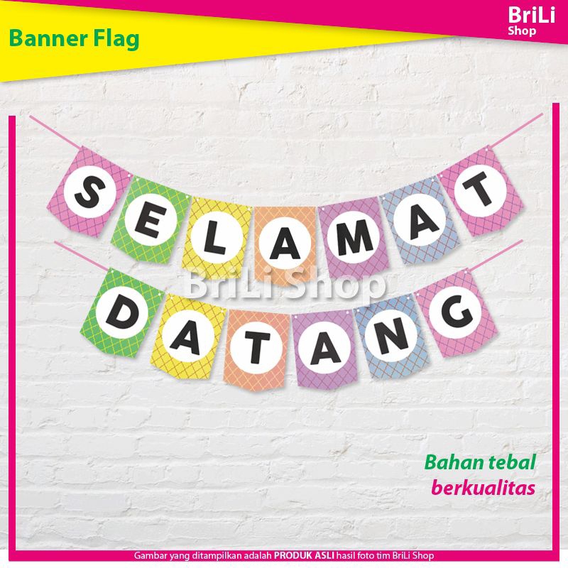 Jual Banner Flag SELAMAT DATANG Bunting Flag | Shopee Indonesia