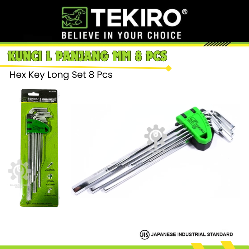 Jual Tekiro Kunci L Set 8 Pcs MM (Panjang) 2 - 10 mm Pembuka ...