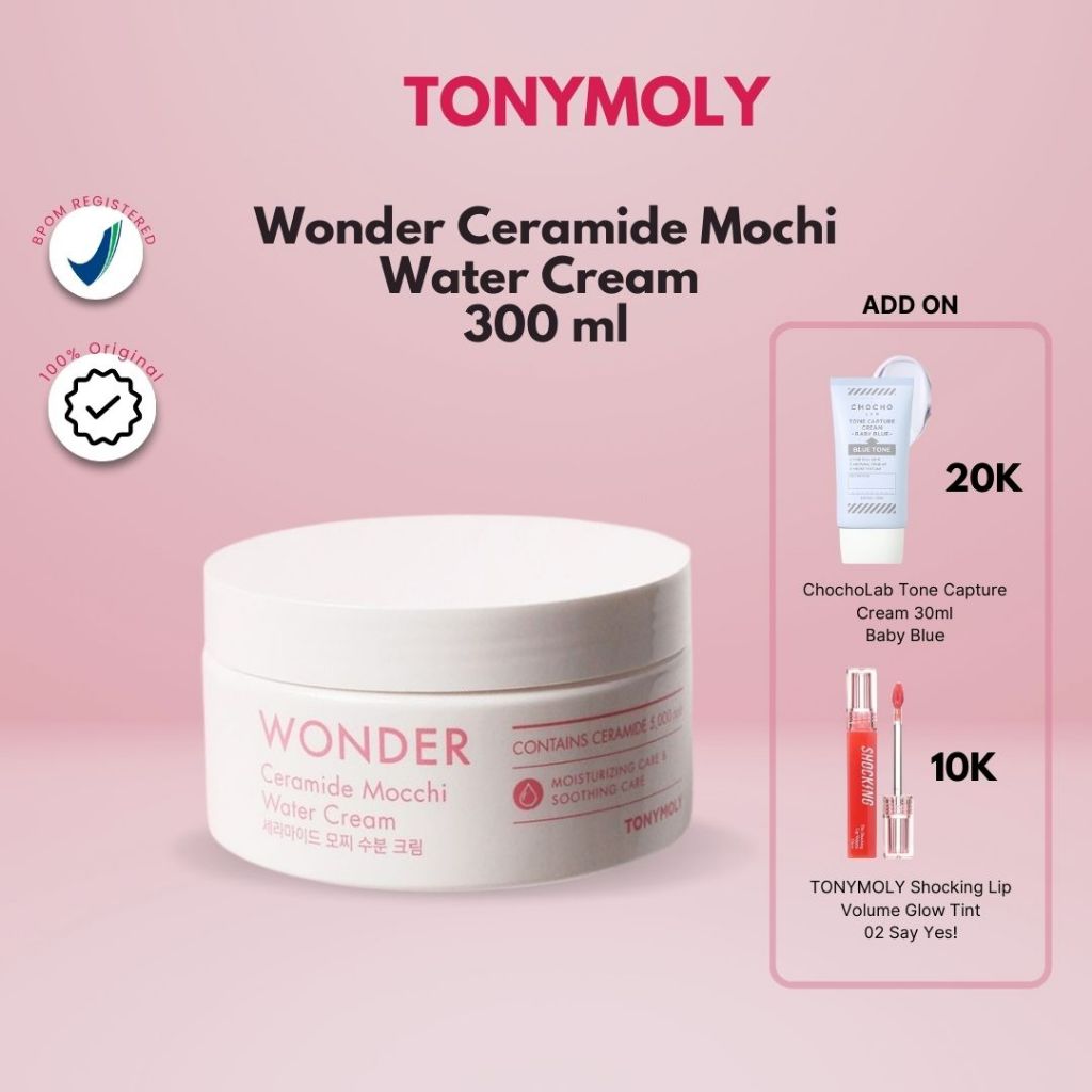 Jual TONY MOLY Wonder Ceramide Mocchi Water Cream 300ml | Shopee Indonesia