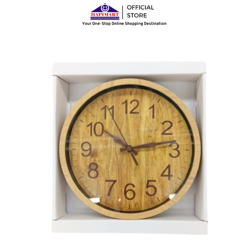 Jual Wall Clock Wooden Steel Jam Dinding Analog Minimalis Jam Dinding ...