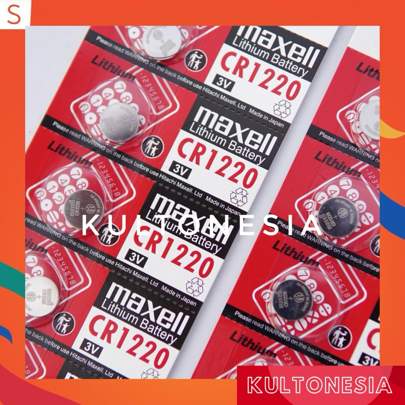 Jual MAXELL CR1220 ORIGINAL CR 1220 MAXELL CR1220 CR 1220 BATRE BATERAI BATTERY | Shopee Indonesia