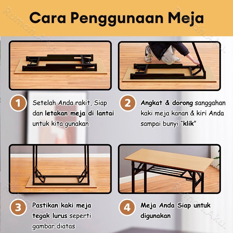 Jual Meja Lipat Portable Meja Belajar Besi Meja Komputer Meja Makan Meja Kantor Meja Kayu Meja ...