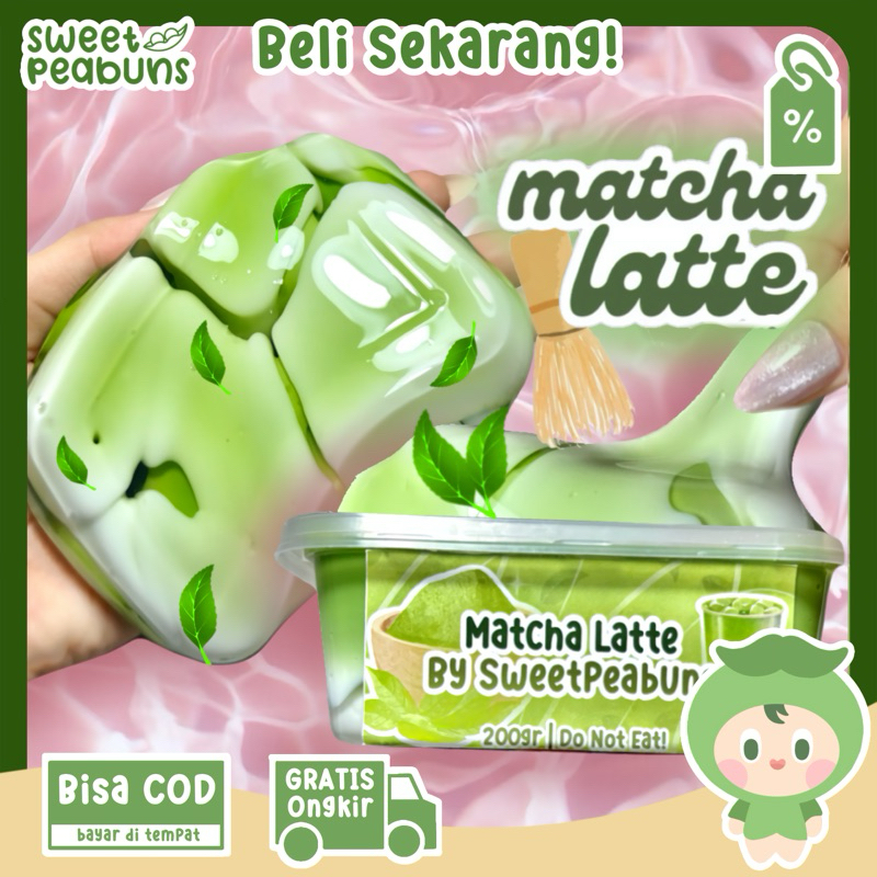Jual Matcha Latte Slime 200gr By SweetPeaBuns | slime | jelly snow ...
