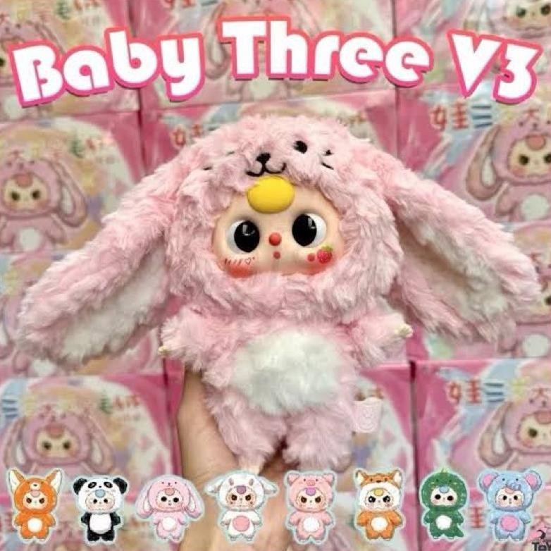 Jual Baby Three V3 Plush Doll Blind Box 100% Original | Shopee Indonesia