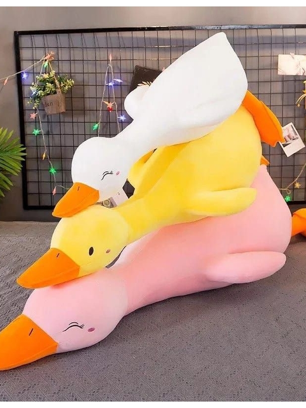 Jual Boneka Angsa Bebek Boneka Guling Bebek Angsa Ukuran L Panjang 60cm ...