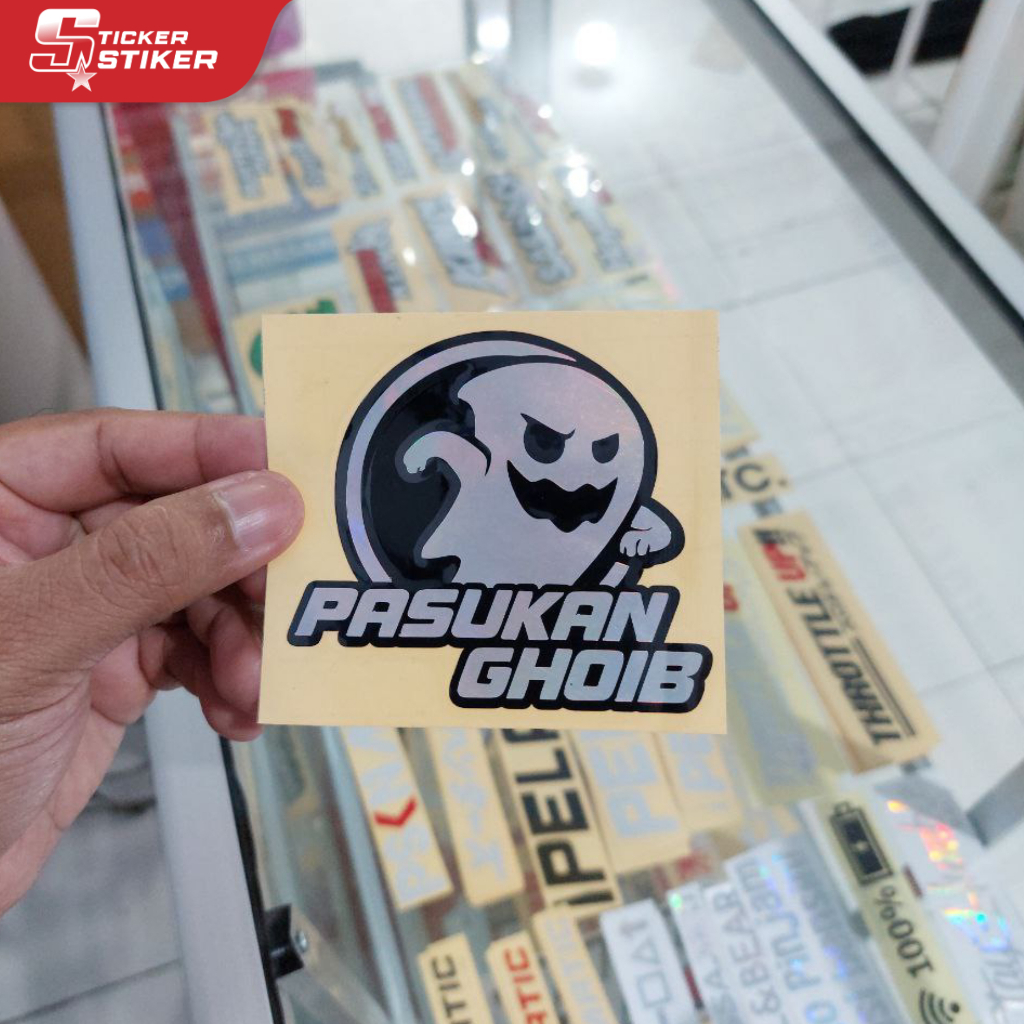Jual Stiker Pasukan Ghoib Bahan Skotlet / Stiker Cutting Pasukan Ghoib ...