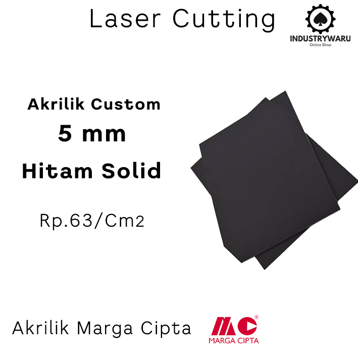 Jual Akrilik Custom Lembaran Hitam Solid 5mm LASER CUTTING | Shopee ...