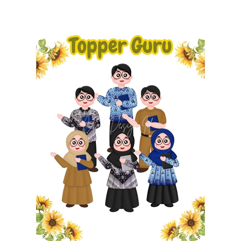 Jual Topper Karakter Guru Kartun Dekorasi Buket Murah | Shopee Indonesia