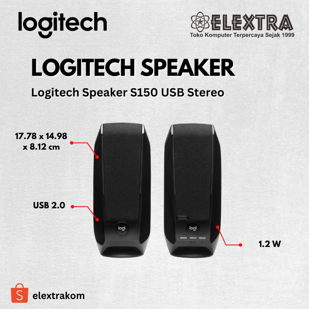 Jual Speaker Logitech S150 USB Stereo | Shopee Indonesia