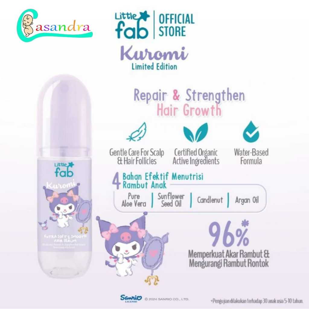 Jual Little Fab Kids Extra Soft & Smooth Hair Serum 100 ml Limited ...