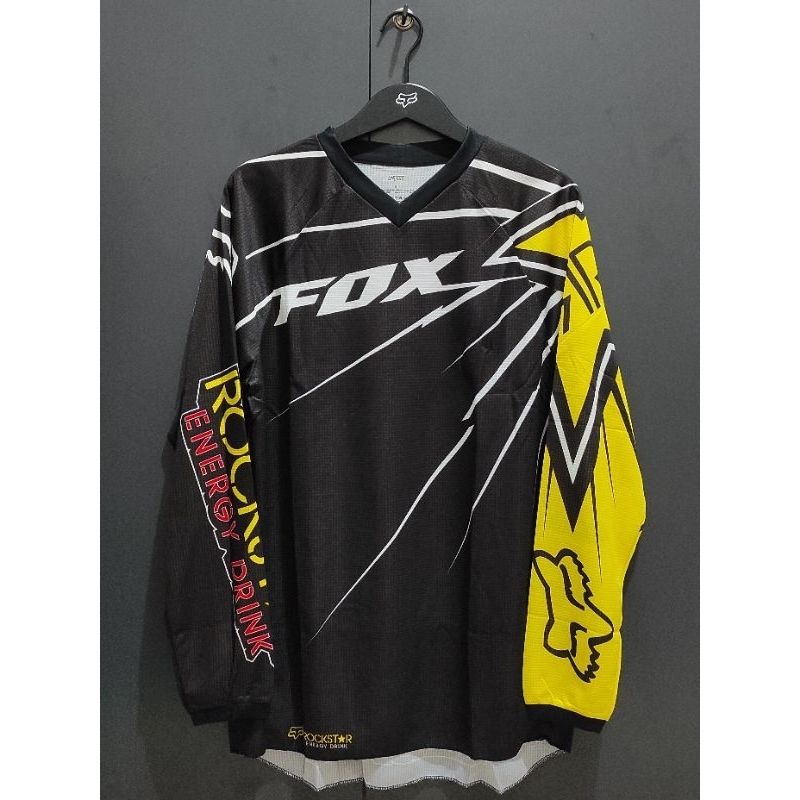Jual Jersey Fox Hc Rockstar Black Yellow Original | Shopee Indonesia