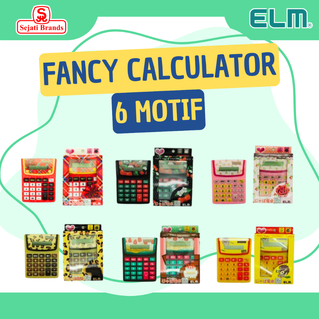 Jual ELM Calculator Warna/ Kalkulator Fancy / Kalkulator Saku ...